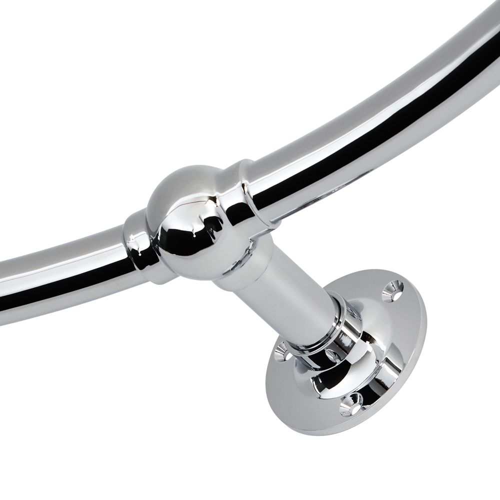 Milano Elizabeth - Traditional Round Wall Mounted Shower Curtain Ring ...
