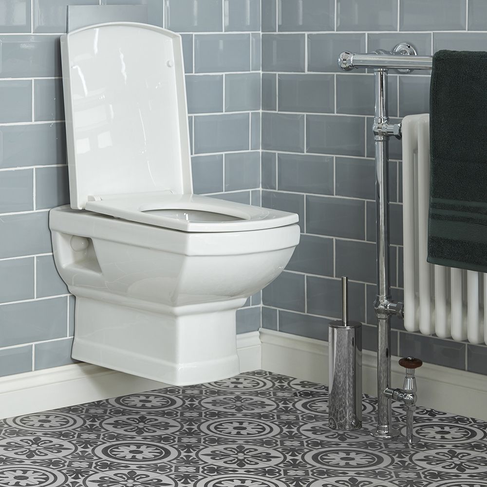 Milano Sandringham - Traditional Wall Hung Toilet with Soft Close Seat