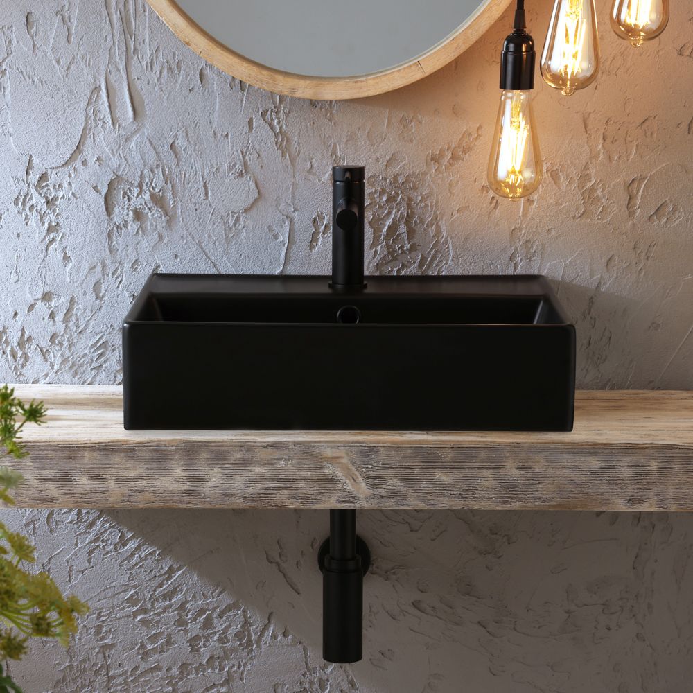 Milano Elements - Rectangular Countertop Basin - 500mm x 350mm (1 Tap ...