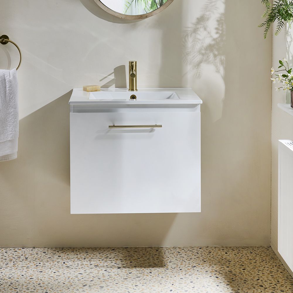 Milano Lurus - 600mm Wall Hung Modern Vanity Unit with Basin - Choice ...