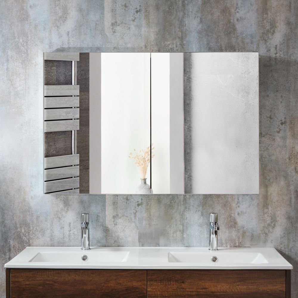 Milano Cleo Modern Mirrored Cabinet 1000mm x 660mm