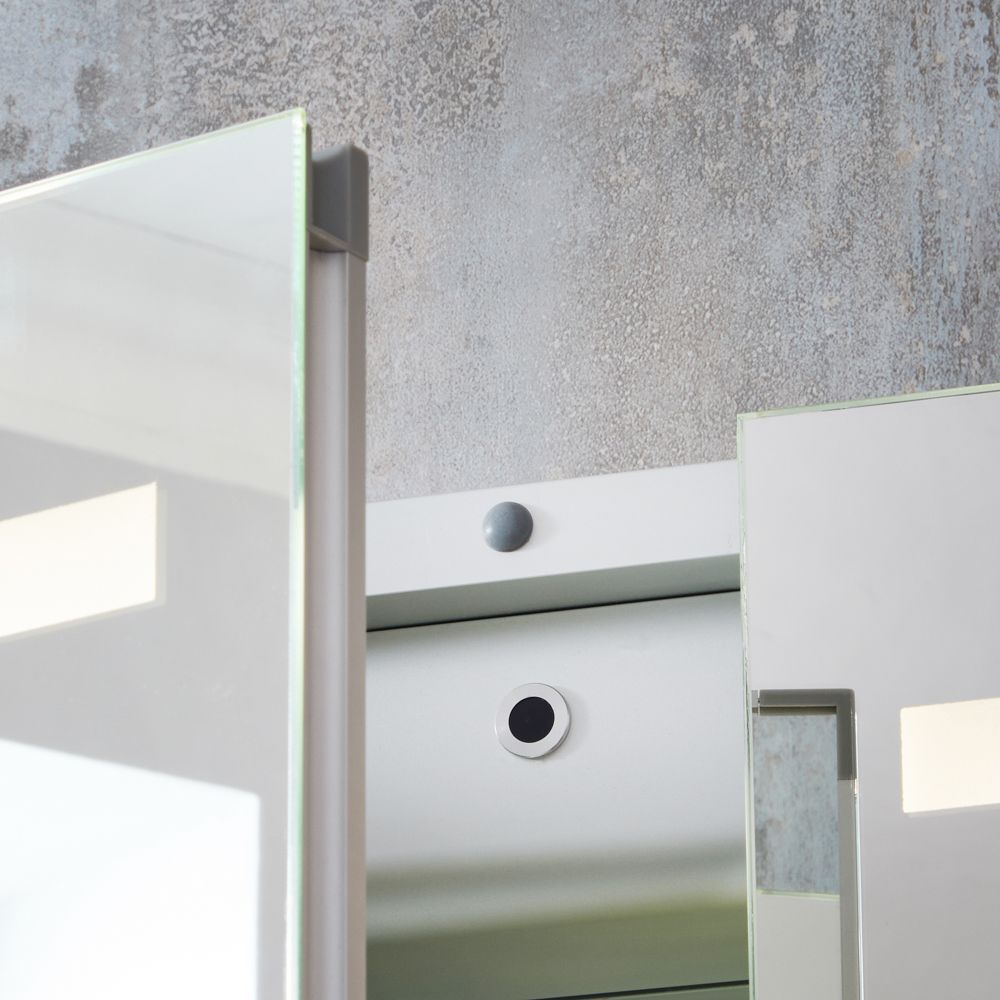 Milano Athos - Modern Anti-Fog LED Mirrored Cabinet - 1200mm x 750mm