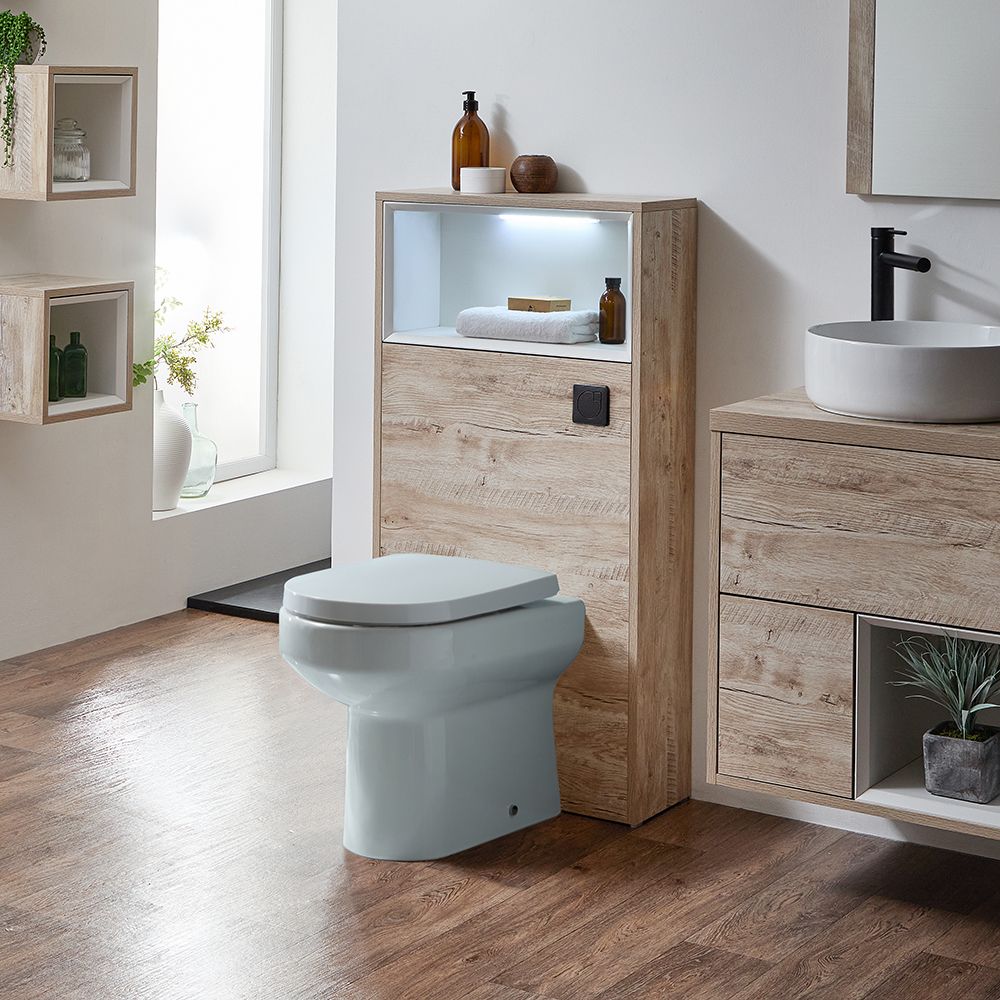 Milano Bexley - 600mm WC Unit with Ballam Back to Wall Toilet - Choice ...