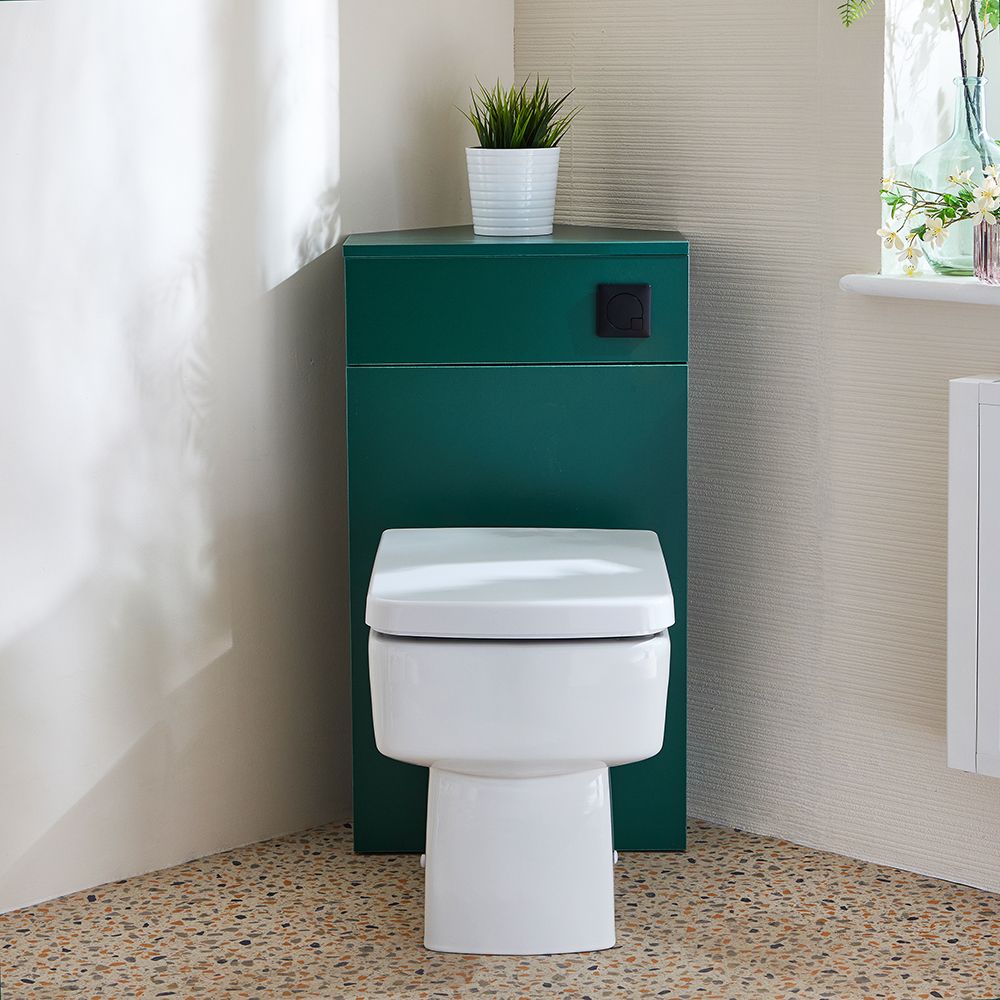 Milano Lurus - Modern Corner WC Unit with Farington Back to Wall Toilet ...