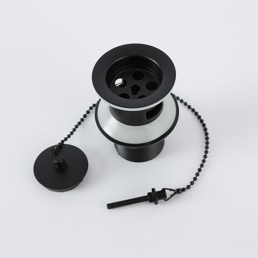 Milano Elizabeth - Traditional Slotted Basin Waste with Chain - Black
