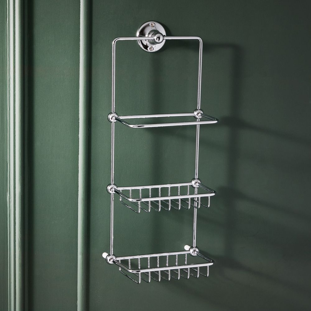 Milano Elizabeth - Traditional Wall Hung Shower Tidy - Chrome
