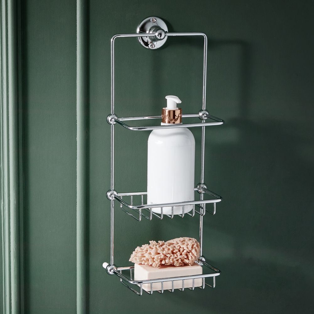 Milano Elizabeth - Traditional Wall Hung Shower Tidy - Chrome