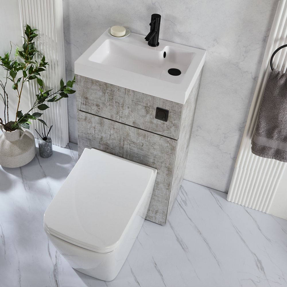Milano Lurus - Modern Longton Toilet and Basin and Combination Unit ...