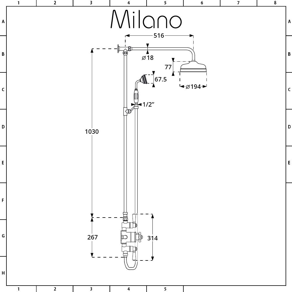 Milano Elizabeth - Chrome and Black Traditional Triple Exposed ...