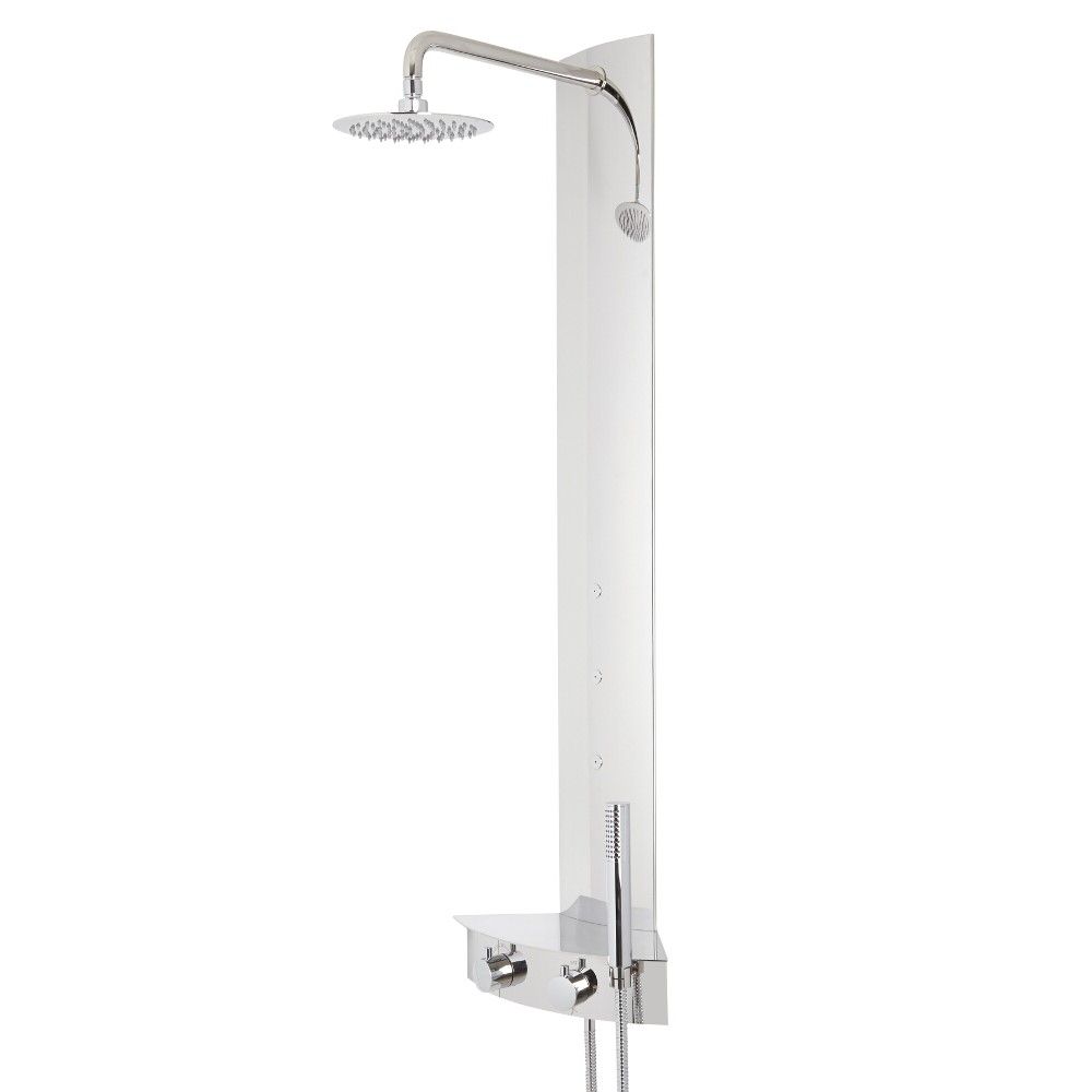 Milano Astley - Modern Thermostatic Exposed Corner Shower Tower Panel ...