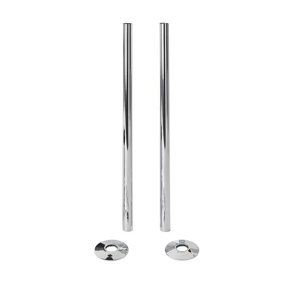 Milano - Chrome Pipe Connectors 300mm (Pair)