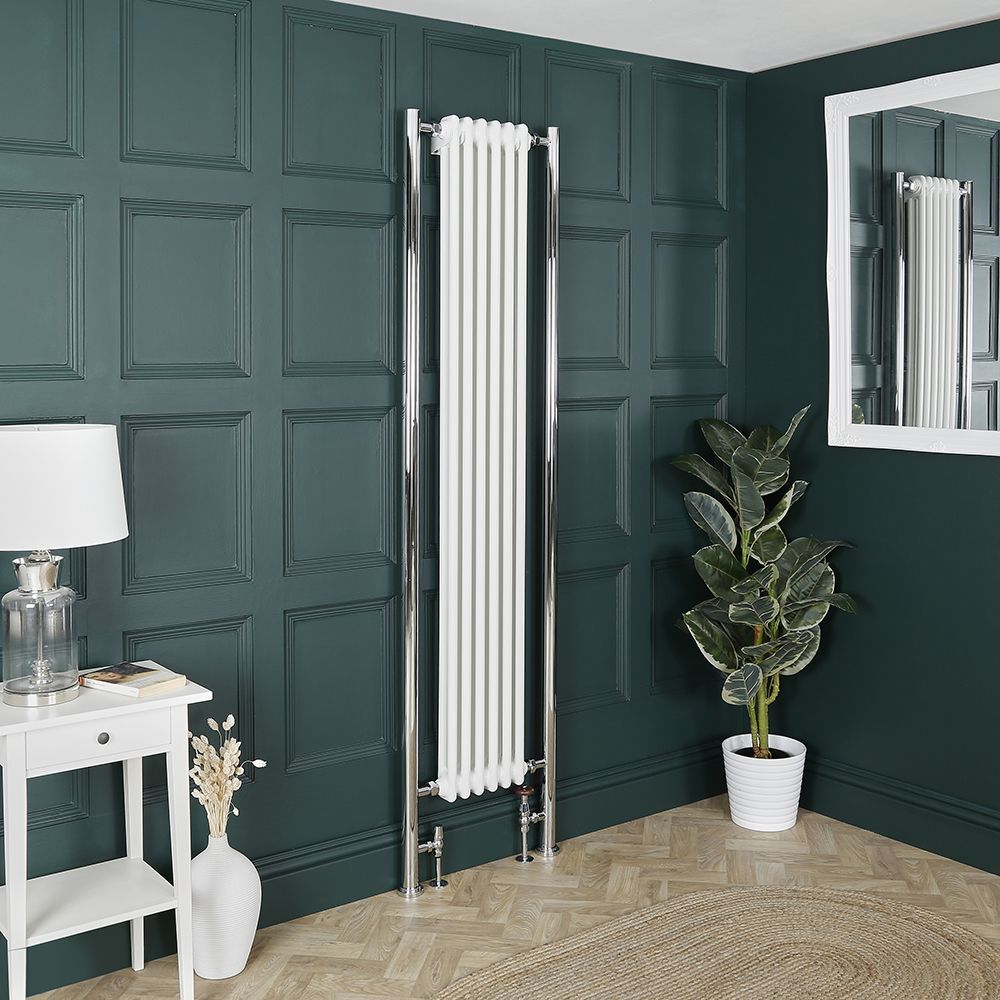 Milano Windsor - White Vertical Traditional Double Column Radiator ...