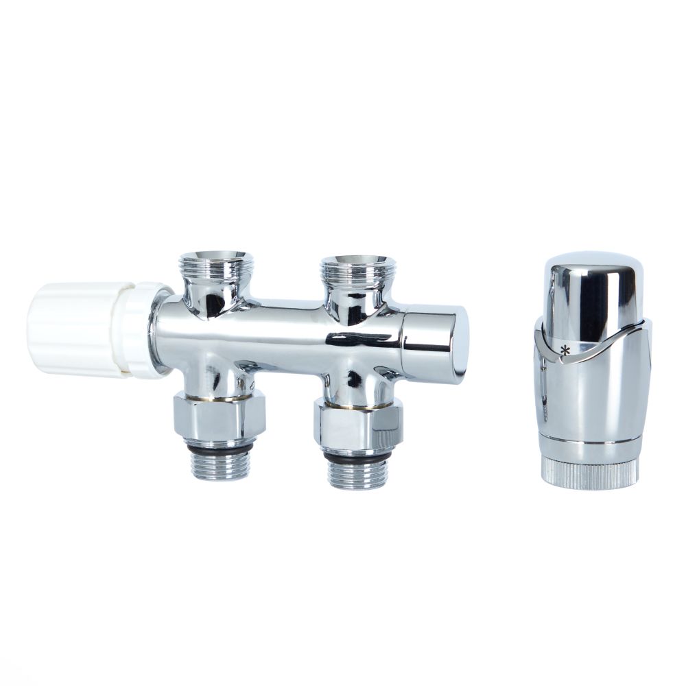 Milano - Chrome Male H-Block Straight Valve With Chrome TRV - 15mm ...