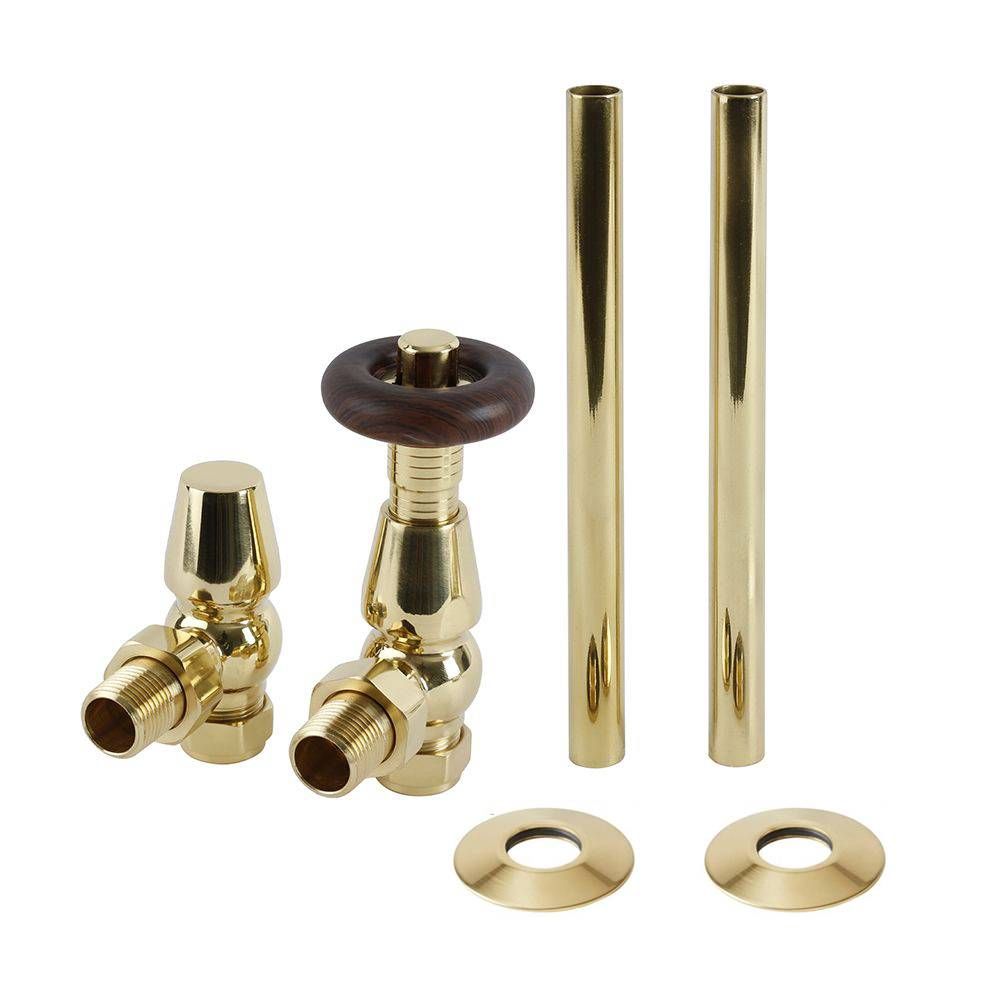 Milano Windsor - Traditional Thermostatic Angled Radiator Valve and ...