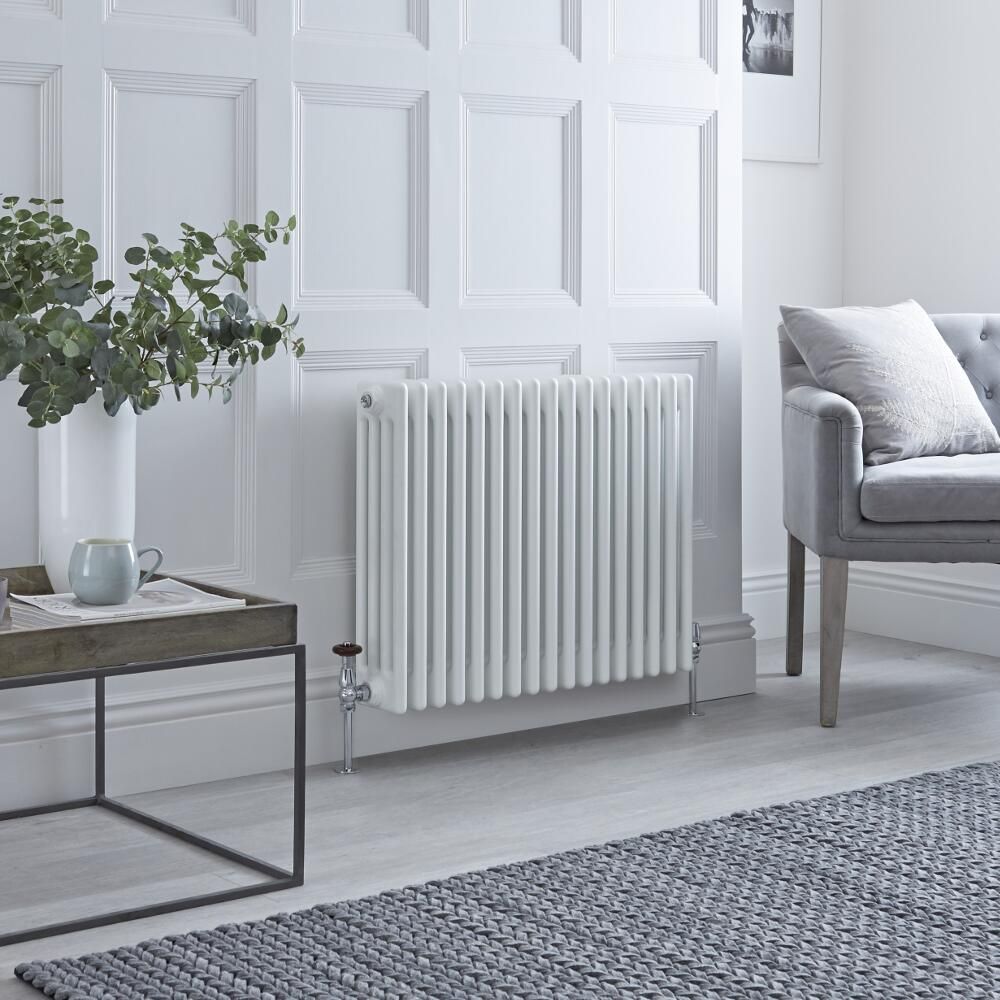 Milano Windsor - White Horizontal Traditional Four Column Radiator ...
