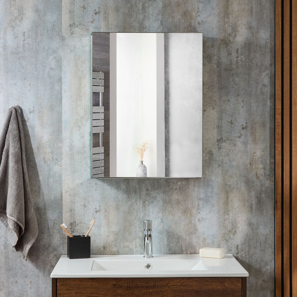 Milano Cleo - Modern Mirrored Cabinet - 500mm x 660mm
