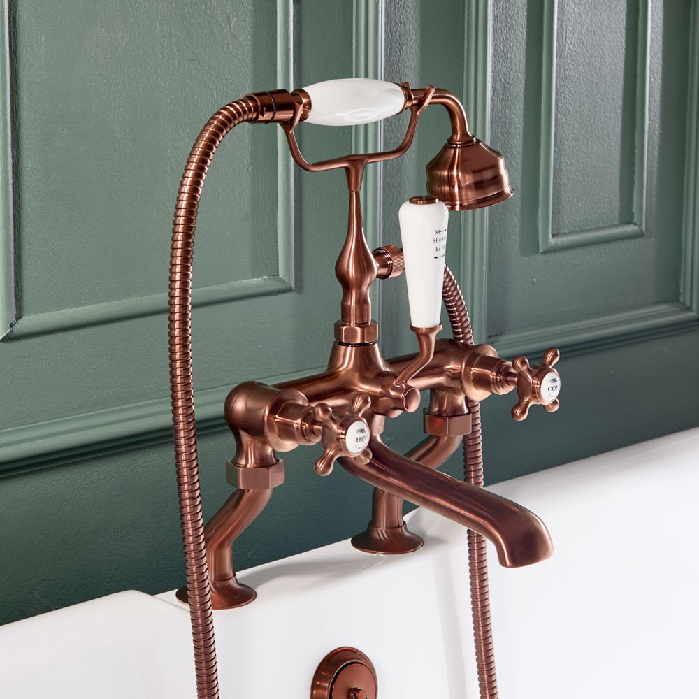 Milano Elizabeth - Traditional Crosshead Bath Shower Mixer Tap ...