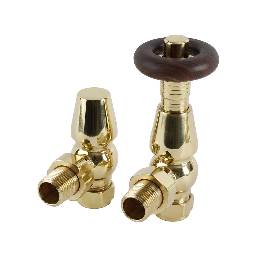 Milano Windsor - Polished Brass Traditional Thermostatic Angled ...