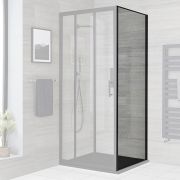 Milano Portland - Chrome Quadrant Shower Enclosure - Choice of Sizes